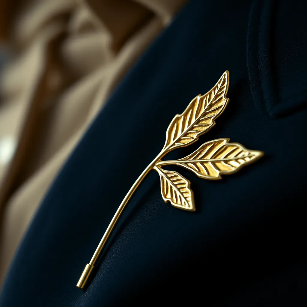 Gold Leaf Lapel Pins: A Timeless Fashion Statement